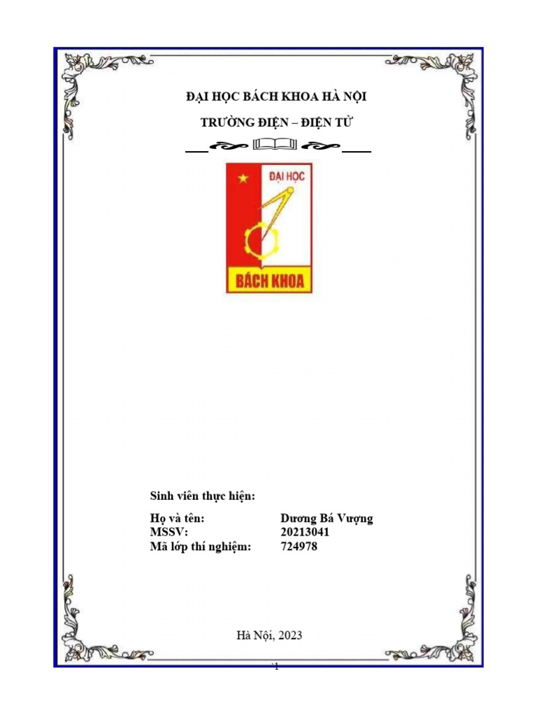 Dương Bá Vư NG 20213041-BCTN THHT | PDF