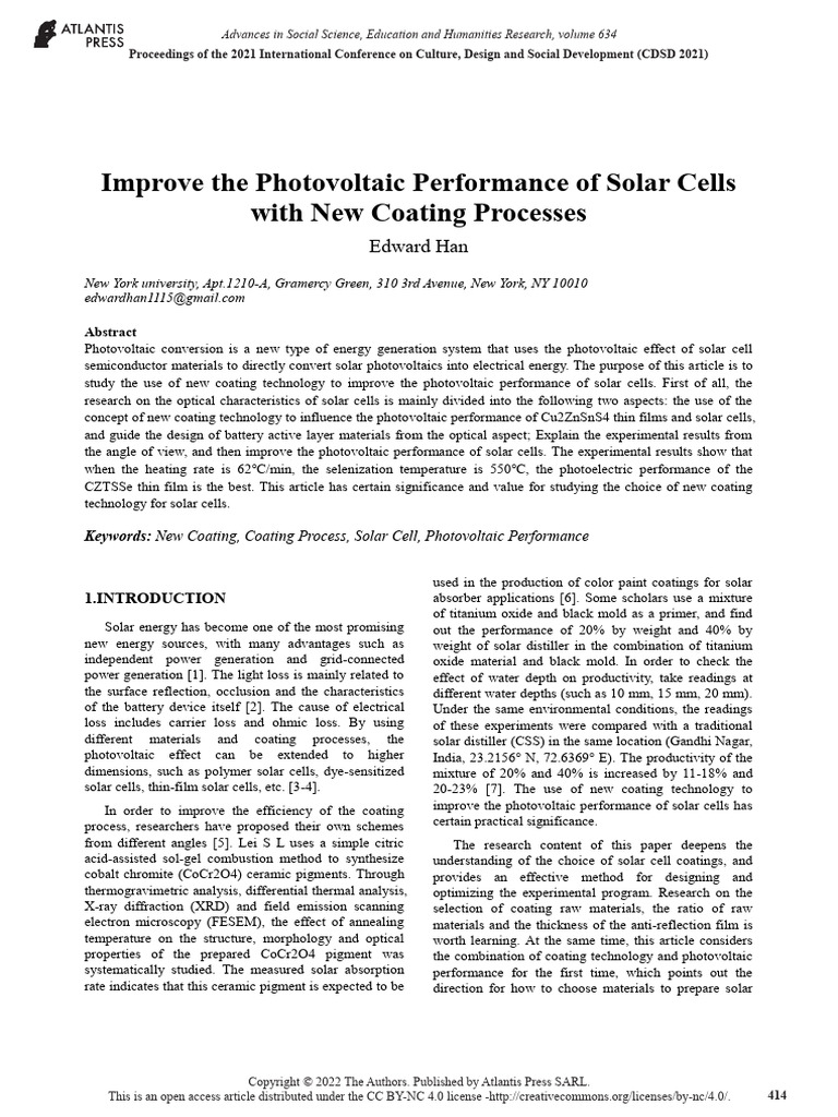 Solar Coating | PDF | Solar Cell | Photovoltaics