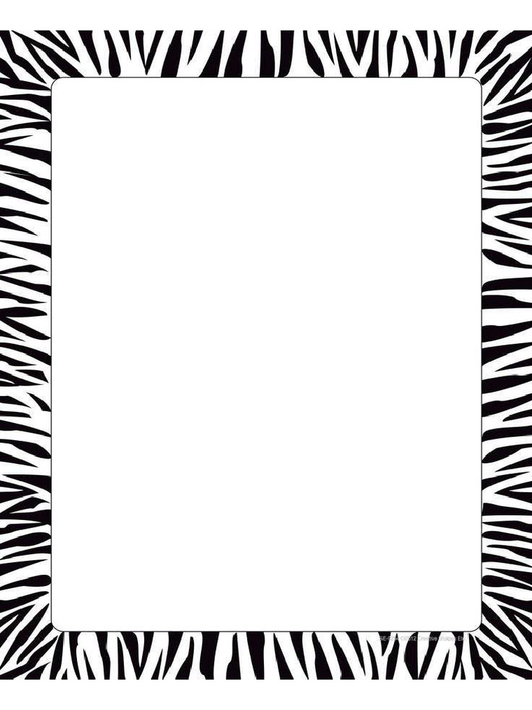 Designer Paper - Zebra Border (50 Sheet Package) | PDF