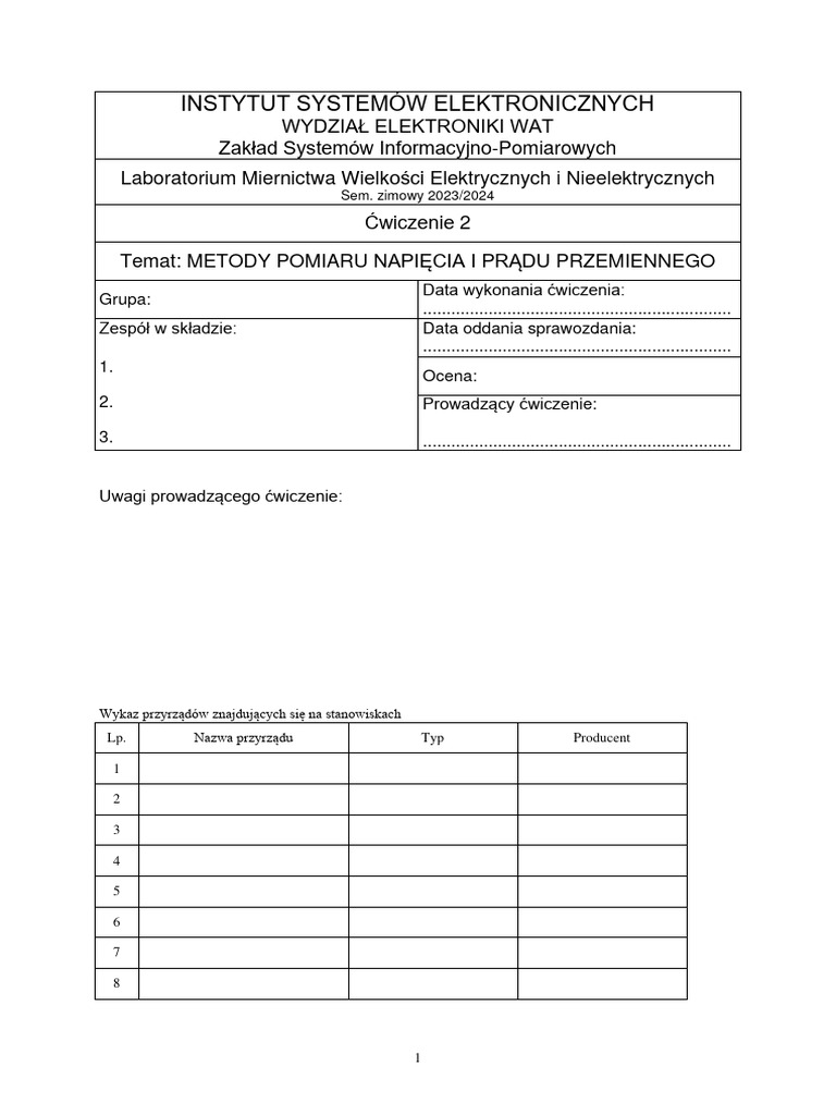 CW2 Pom Nap I PR Przem | PDF