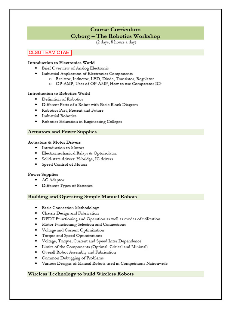 Cyborg - Course Curriculum - 1 | Download Free PDF | Embedded System | Computing