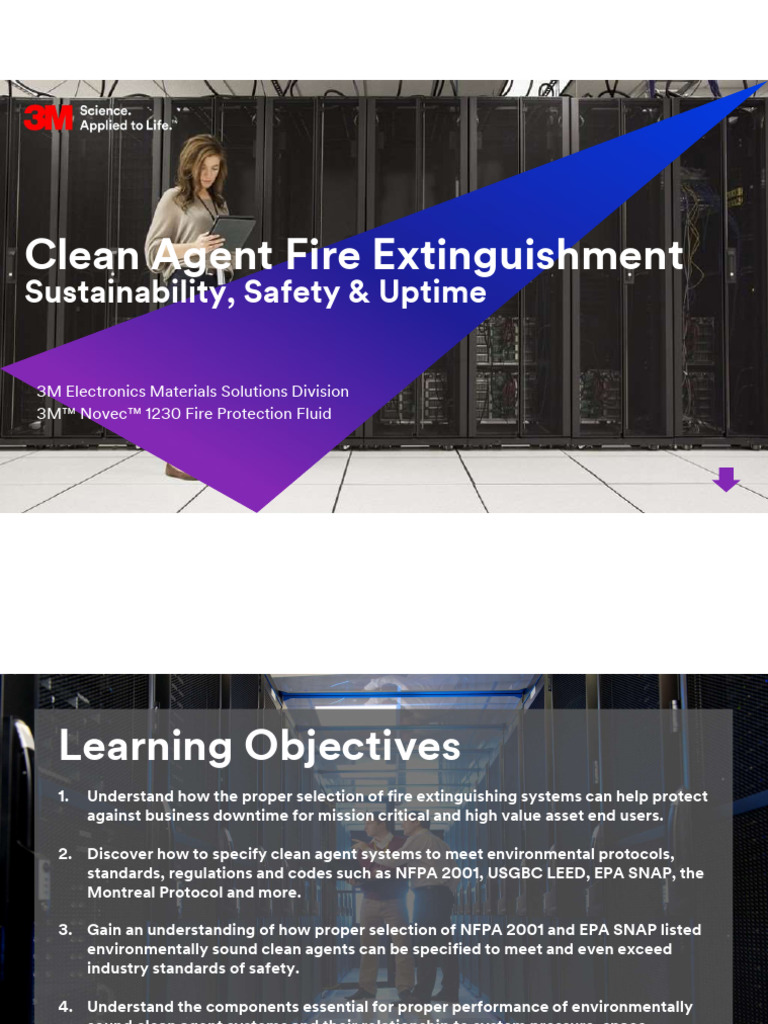 Webinar 26 - 3M Novec 1230 Clean Agent Fire Extinguishment | PDF ...