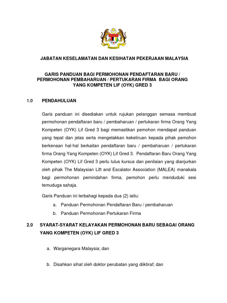 GP OYK Lif Gred 3 Rev.05 | PDF