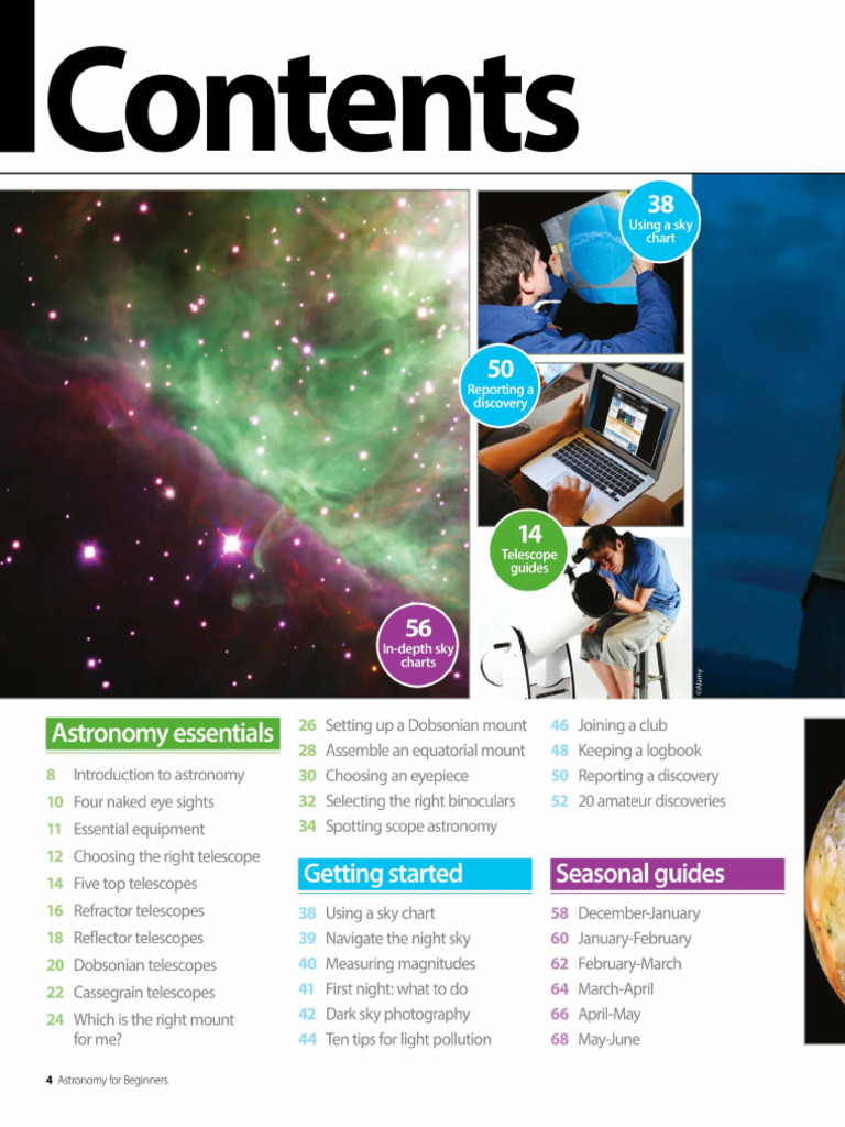 Astronomy - For - Beginners - 10th - Edition - 2023 Pages 4, 9 | PDF