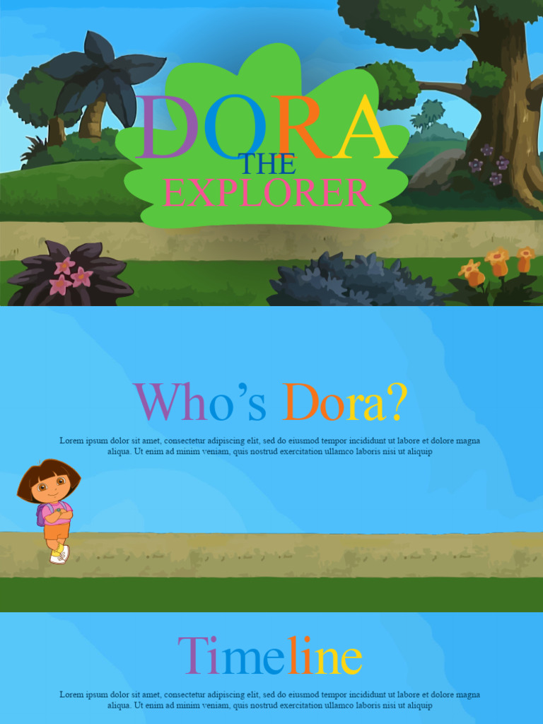 Dora The Explorer Template | PDF