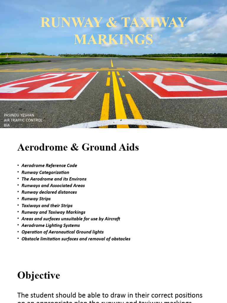 Runway and Taxiway Markings Guide | PDF | Runway | Aerospace