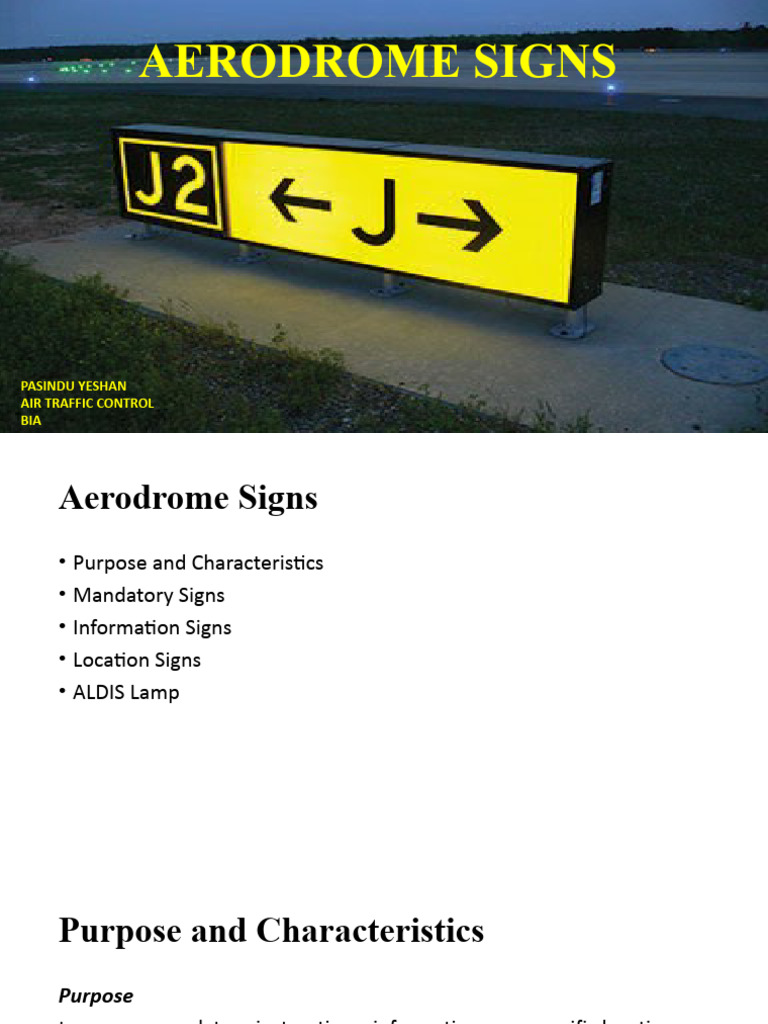 Aerodrome Signs (Autosaved) | PDF | Airport | Runway