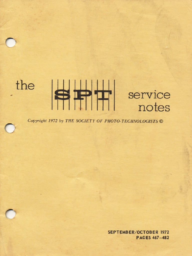 SPT ServiceNotes SeptemberOctober1972 | PDF