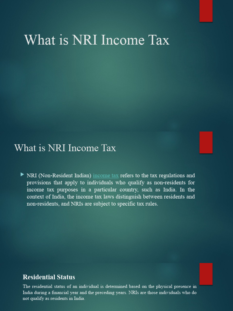 What Is NRI Income Tax | PDF