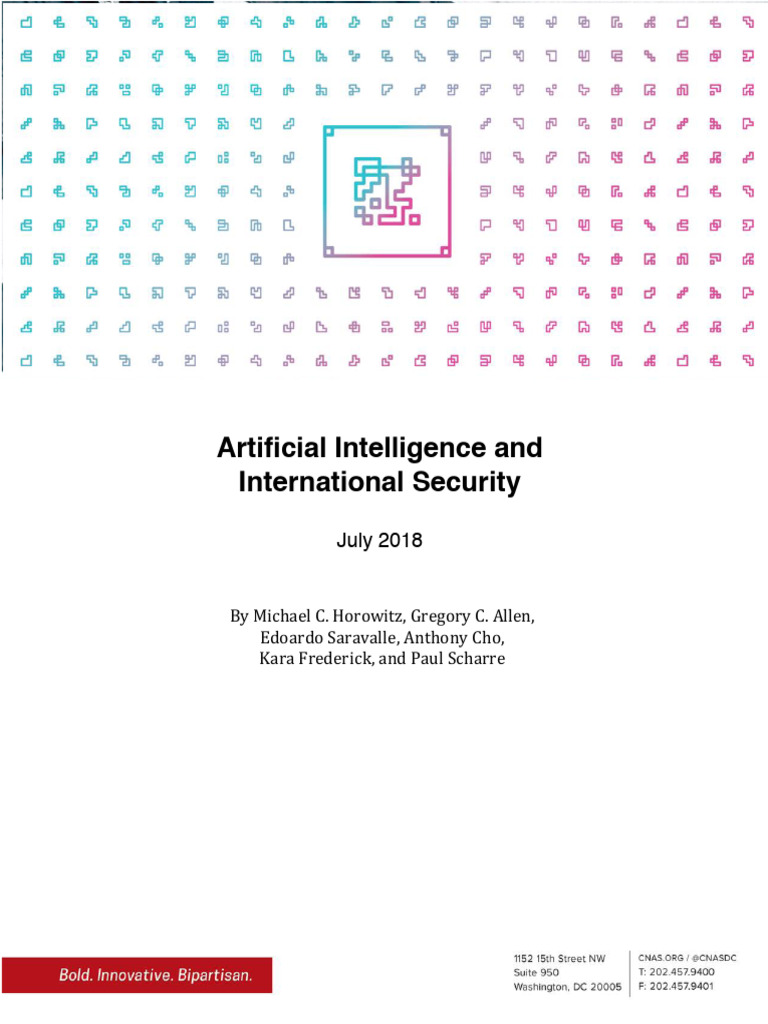 CNAS AI and International Security July 2018 - Final | PDF | Artificial Intelligence ...