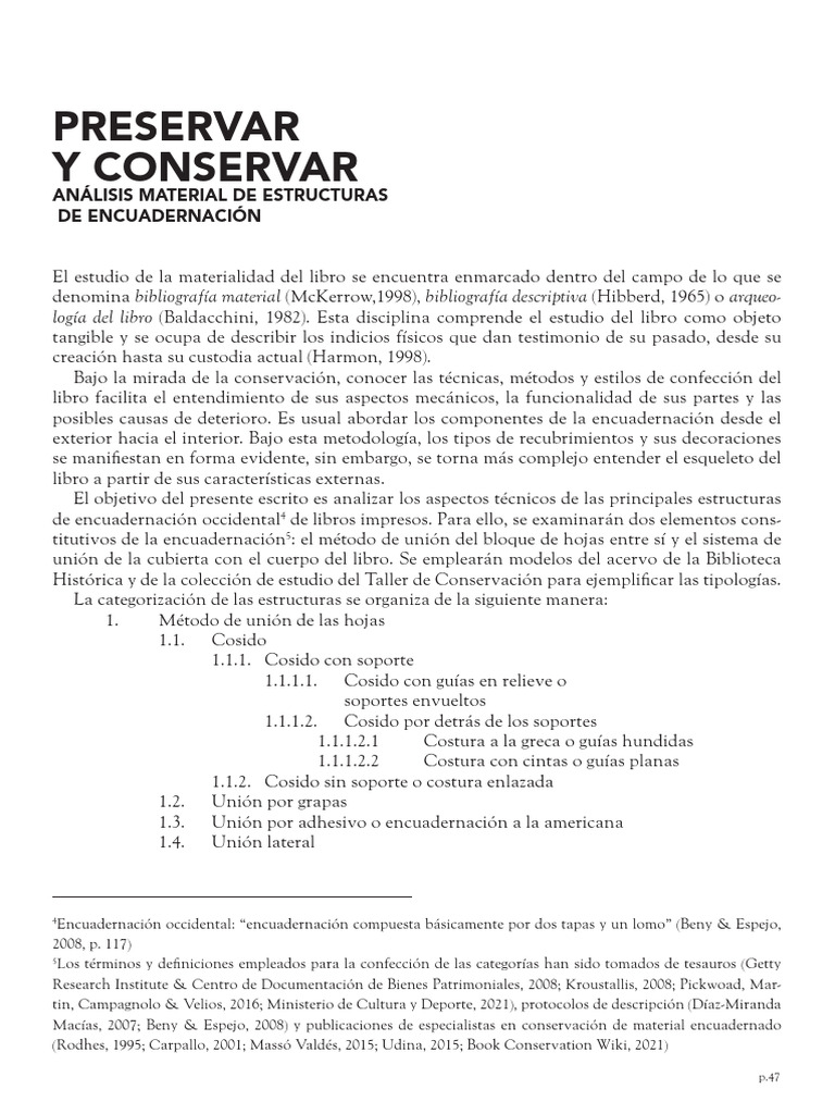 Analisis Material de Estructuras de Encu | PDF | Encuadernación | Libros