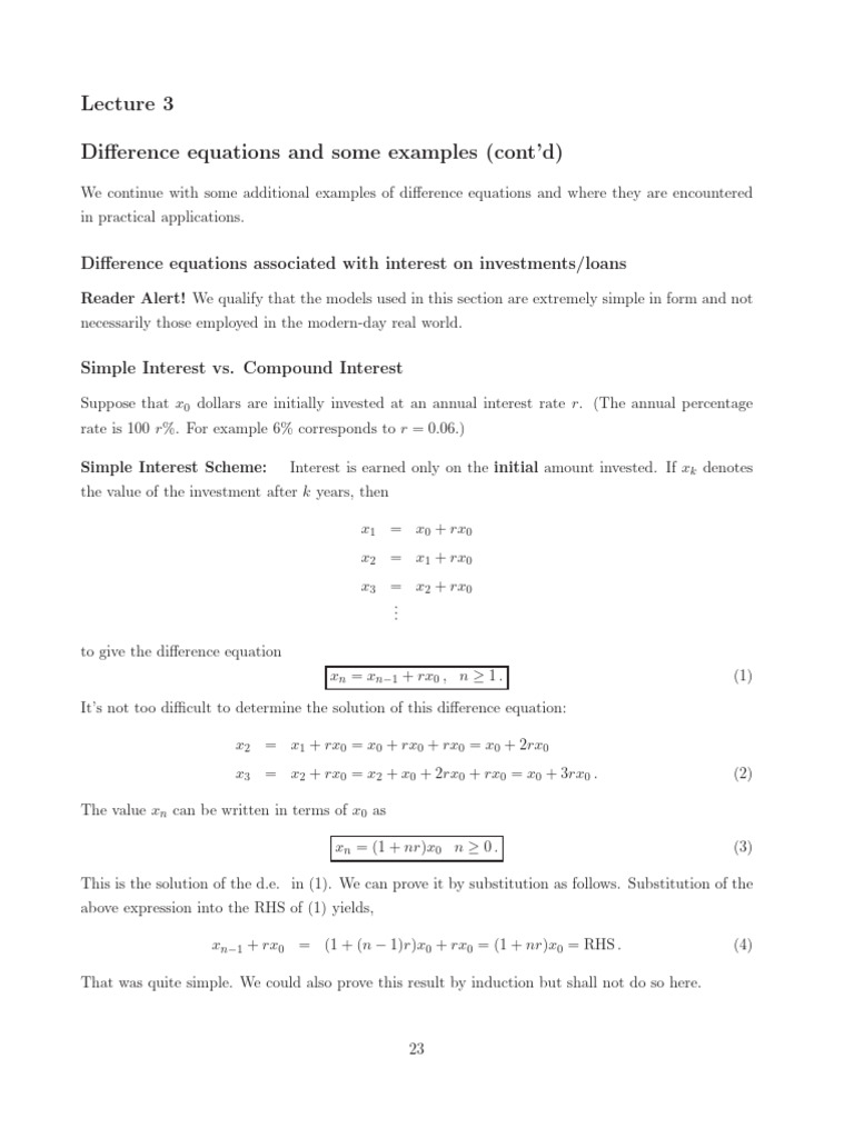 Ecuaciones Diferenciales Algunos Ejemplos | PDF | Interest | Applied Mathematics