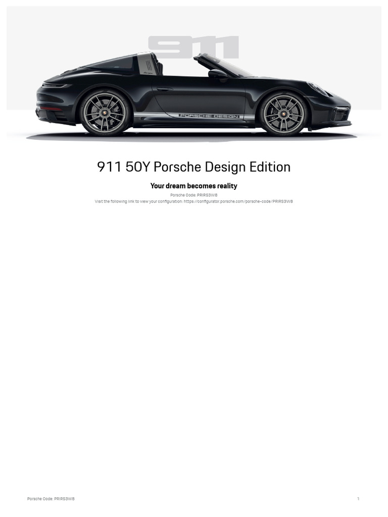 911 50Y Porsche Design Edition | PDF | Transport Economics ...