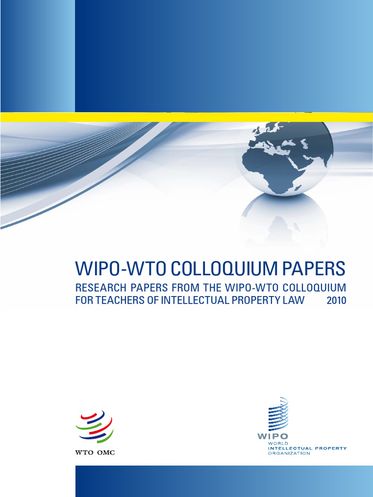 Wipo Wto Colloquium Aug11 e | PDF | Trademark | Intellectual Property