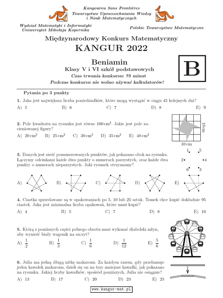KANGUR 2022: Beniamin | PDF