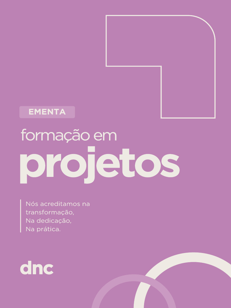 EMENTA 3.0 Formacao em Projetos 2023 - Sem Tabela | Download grátis PDF | Seis Sigma | Dados
