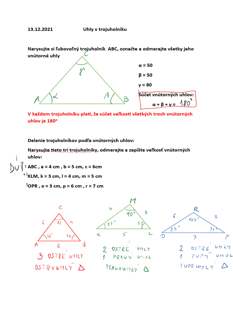 MAT Uhly V Trojuholniku | PDF