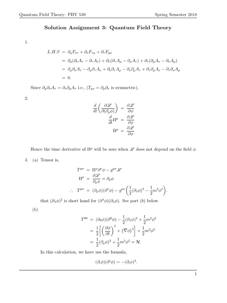 Solution HW 3 1 | PDF | Quantum Mechanics | Physics