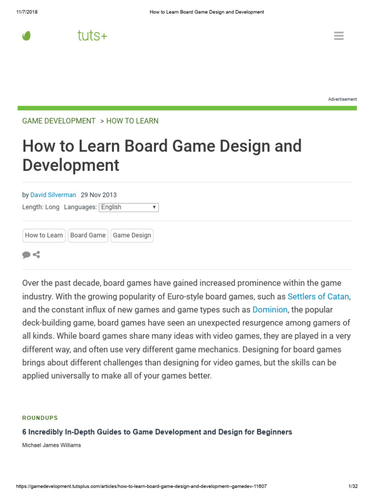 How To Learn Board Game Design and Development | PDF | Concept | Entertainment