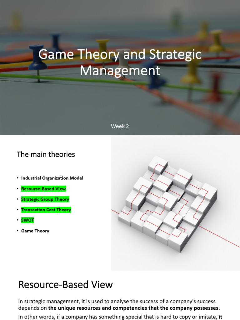 Game Theory and Strategic Management - W2 | PDF | Strategic Management ...