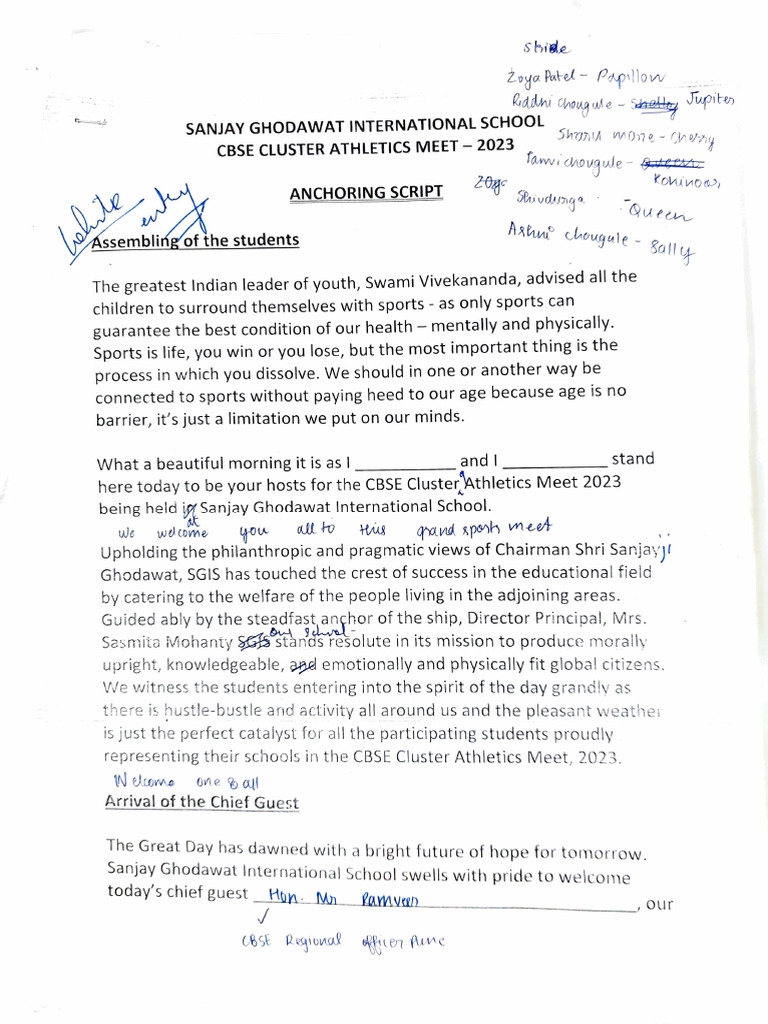 Anchoring Script - Clusters | PDF