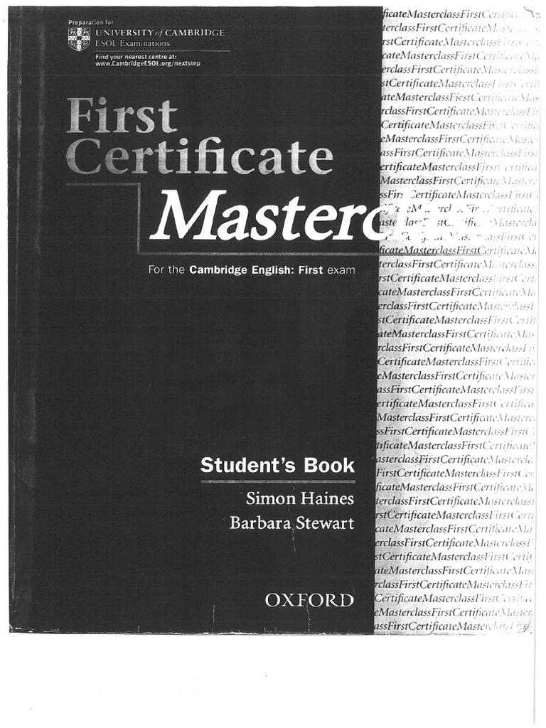 First Certificate Masterclass | PDF First Certificate Masterclass | PDF