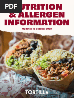 Café Zupas Nutrition Information Guide | PDF | Fat | Nutrition Facts Label