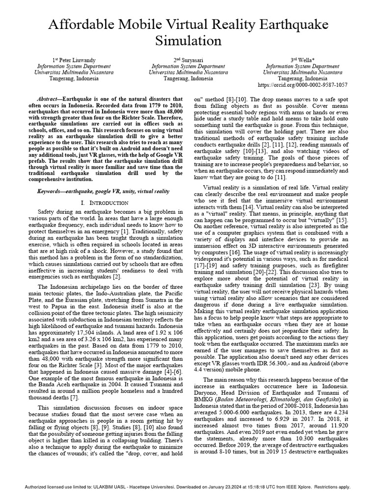 Affordable Mobile Virtual Reality Earthquake Simulation | PDF | Virtual ... Affordable Mobile Virtual Reality Earthquake Simulation | PDF | Virtual ...