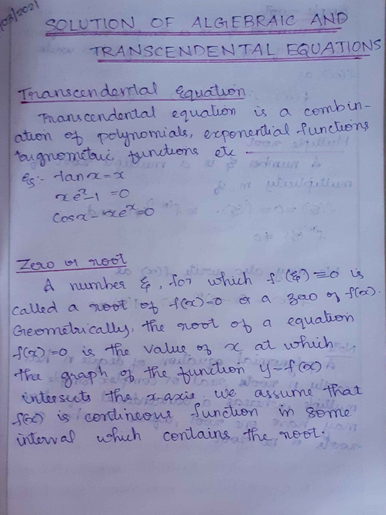 Solution of Algebraic and Transcendental Equations | PDF