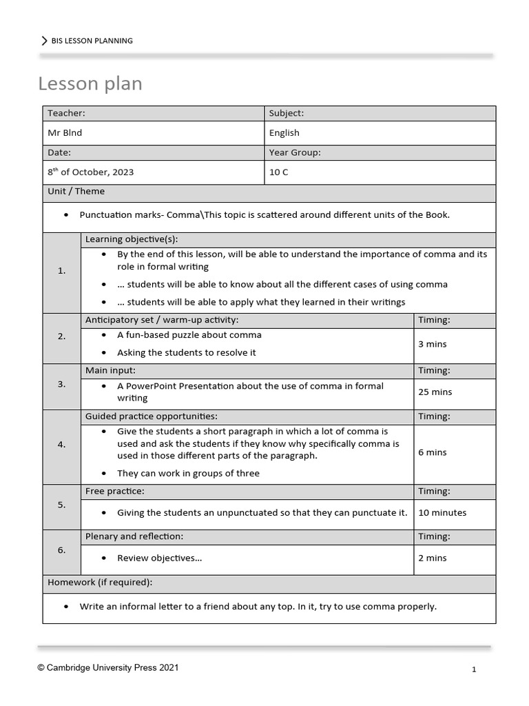 Observation Lesson Plan | PDF | Lesson Plan | Behavior Modification