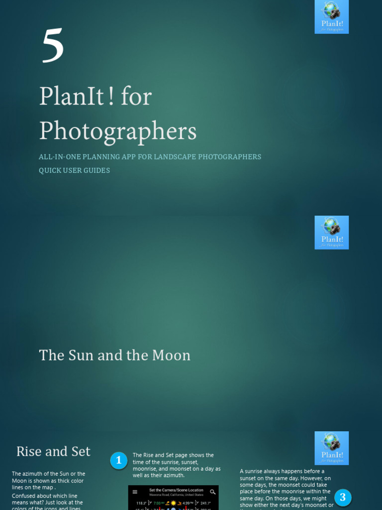 05.PlanIt User Guide Sun and Moon | PDF | Twilight | Sunset