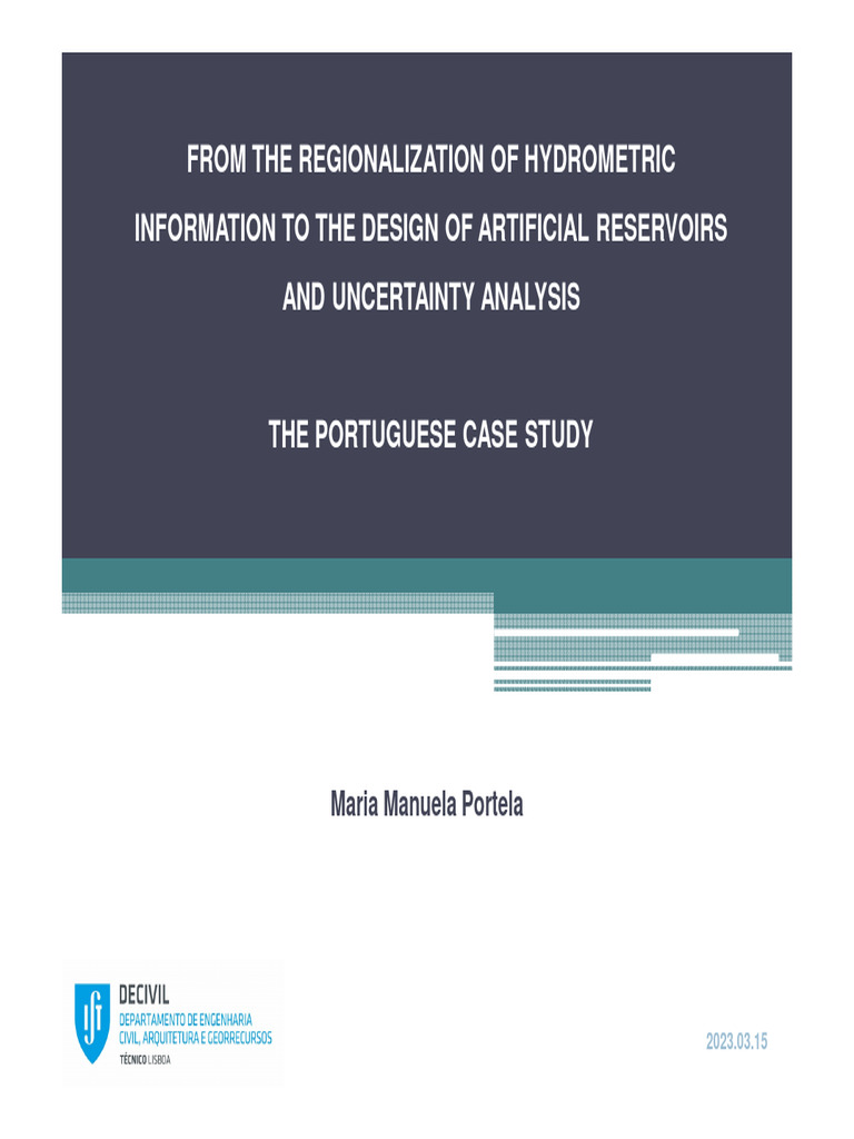 From The Regionalization of Hydrometric Information To The Design of ...