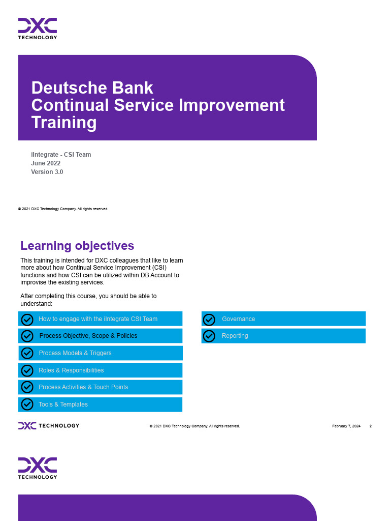 CSI Process Training V3.0 Managers | PDF | Session Initiation Protocol ...