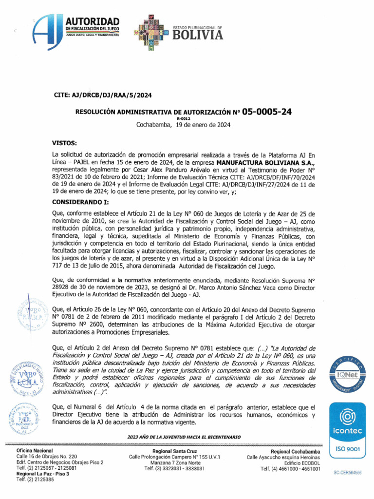 Raa 05 00005 24 y Proyecto | PDF