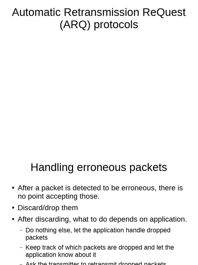 Arq 1 | Download Free PDF | Transmission Control Protocol | Data Transmission