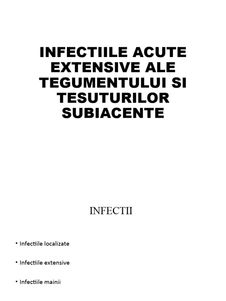 INFECTIILE Escarele | PDF