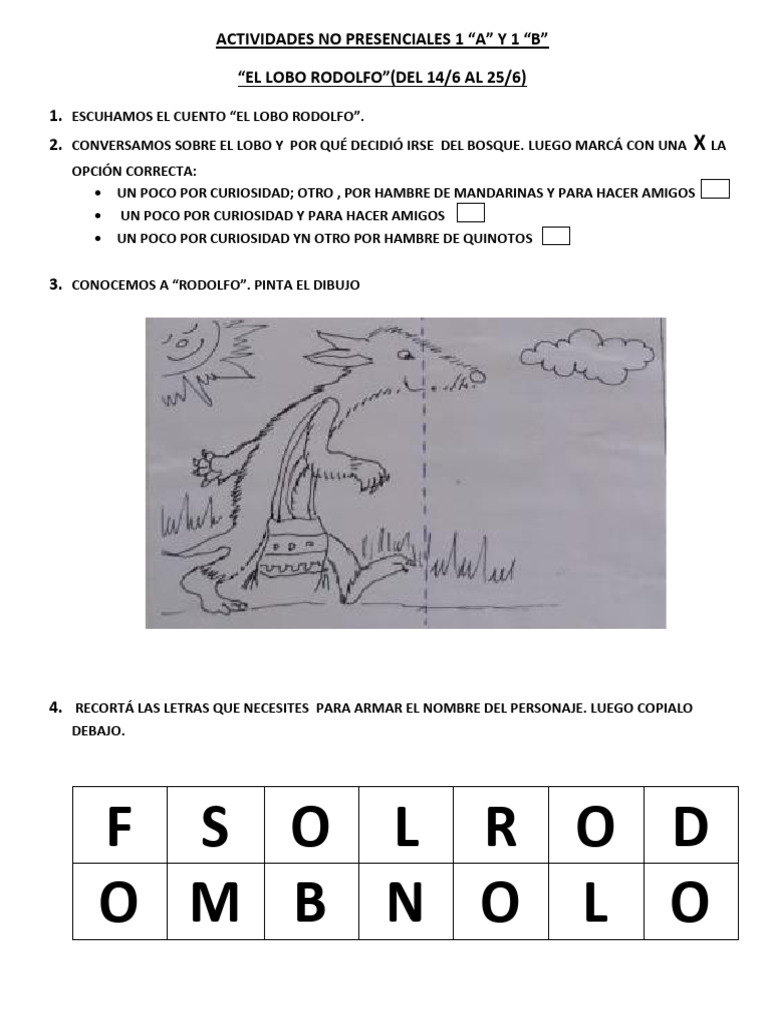 Secuencia Didáctica Lobo Rodolfo | PDF