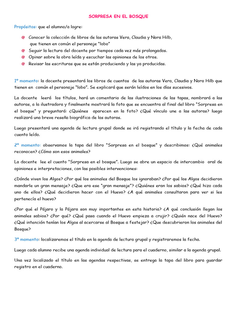 Sorpresa en El Bosque 1 | PDF