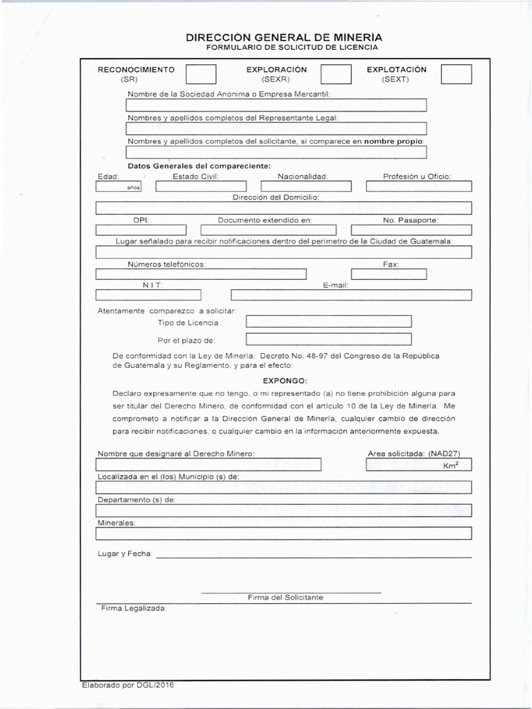 Requisitos de Licencia Minera | PDF
