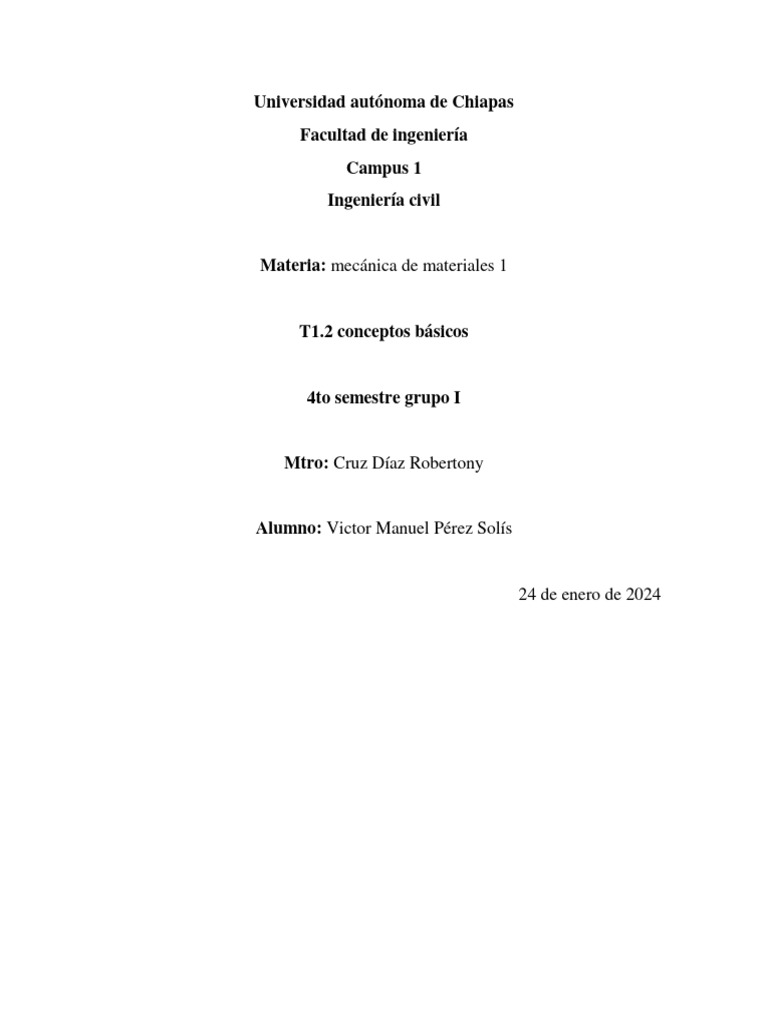 T1.2 conceptos básicos | PDF | Fuerza | Mecánica