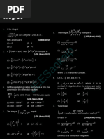 Indefinite Integration - JEE Mains PYQ 2020-2022 | PDF | Mathematical Analysis | Calculus