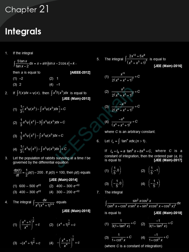 Integrals | PDF | Elementary Geometry | Mathematical Relations