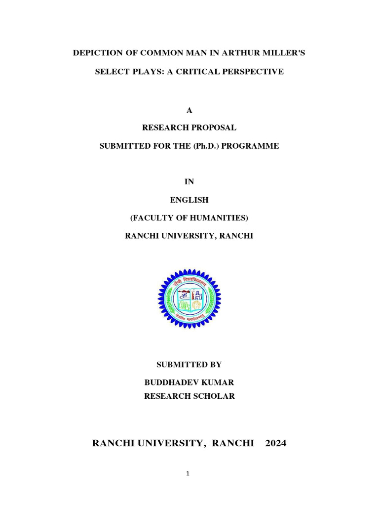 Research Proposal of B KUMAR | PDF | Realism (Arts)