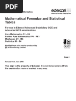 A Level Mathematics Formula Sheet | PDF | Abstract Algebra | Elementary ...