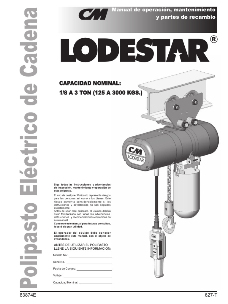 CM Lodestar Classic Manual 627-T (83874E) (Rev E) - Spanish | PDF ...