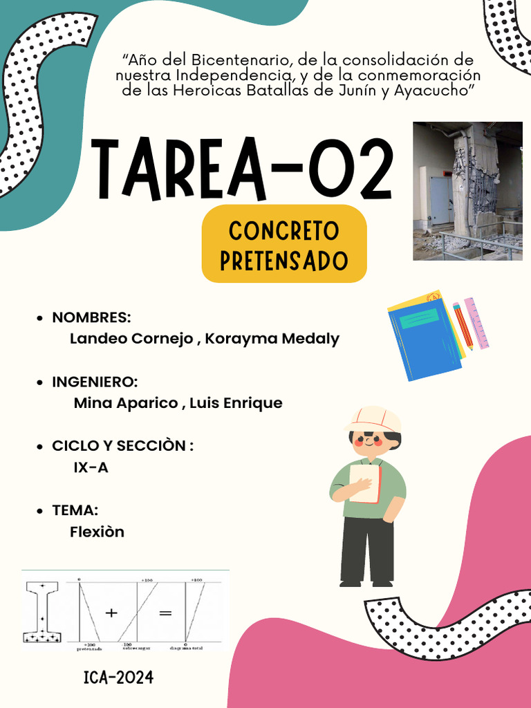 TAREA_02_CONCRETO_PRETENSADO_LANDEO_CORNEJO_KORAYMA | PDF