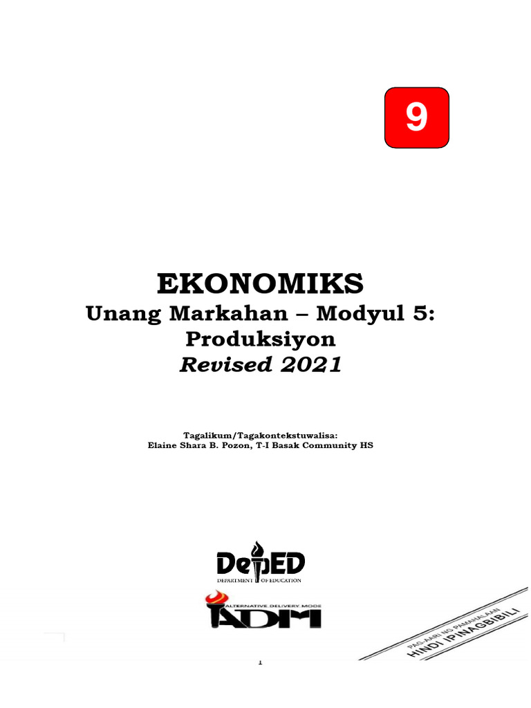 AP 9 Q1 Module 5 | PDF