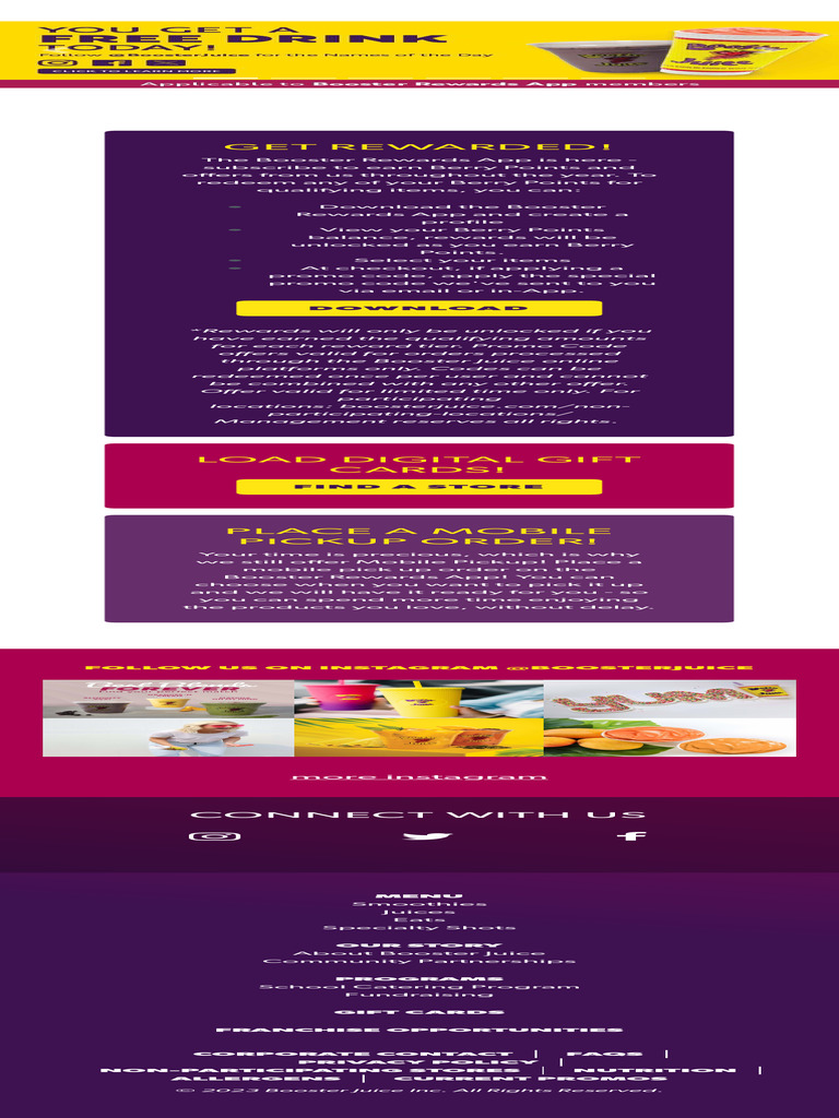 Booster Juice Rewards Program Guide | PDF