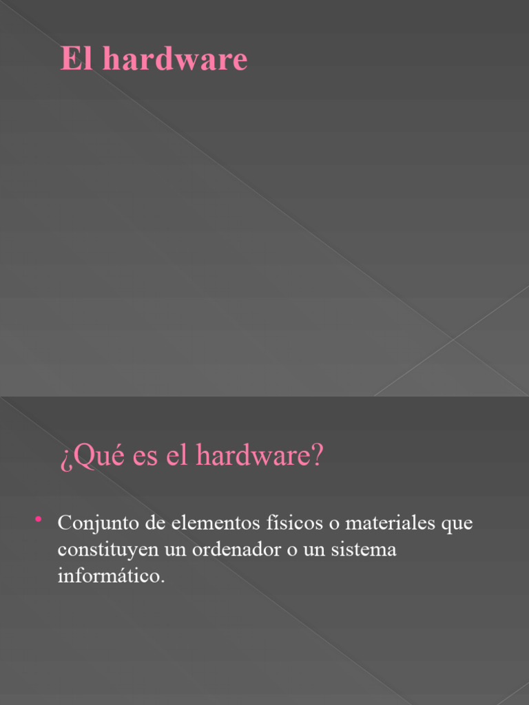 Guía Básica de Componentes de Hardware | PDF | Hardware de la ...