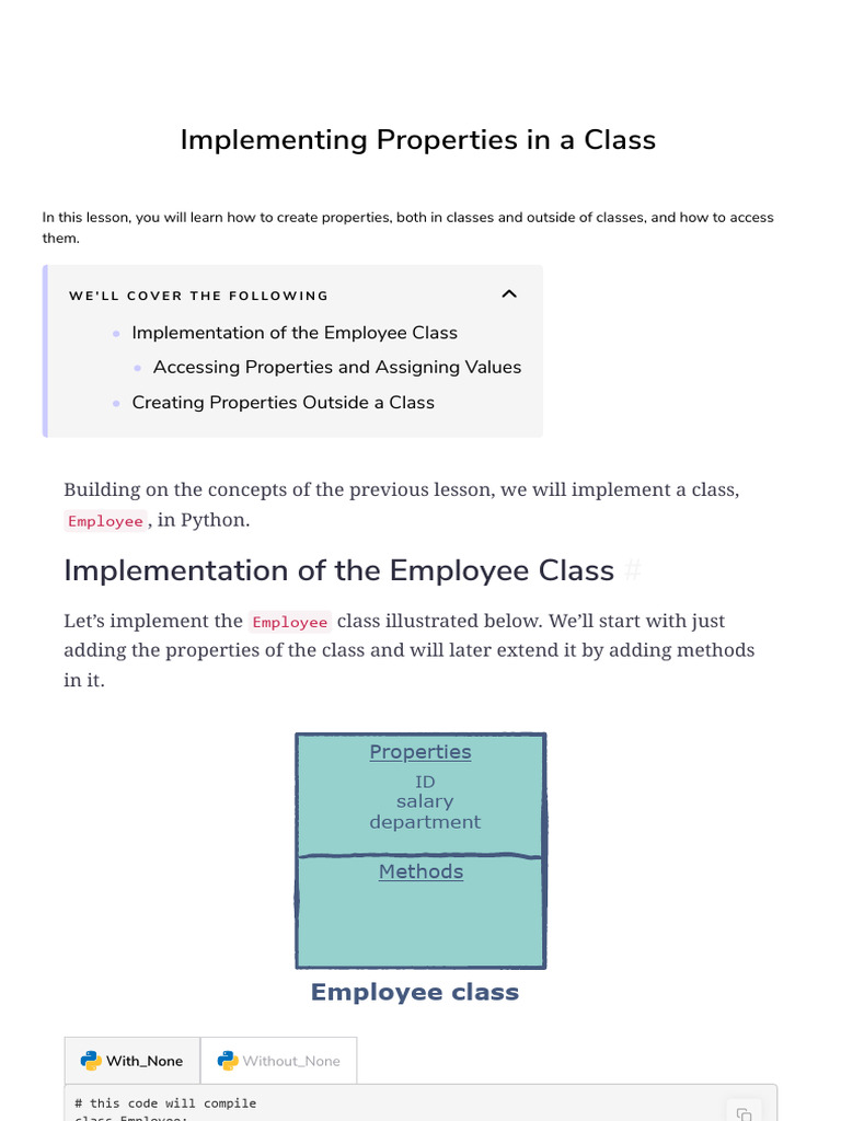 5 Implementing Properties in A Class | PDF | Class (Computer ...